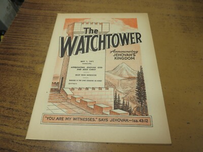 the WATCHTOWER Jehovah's Witness Journal 1971 May 1 | eBay