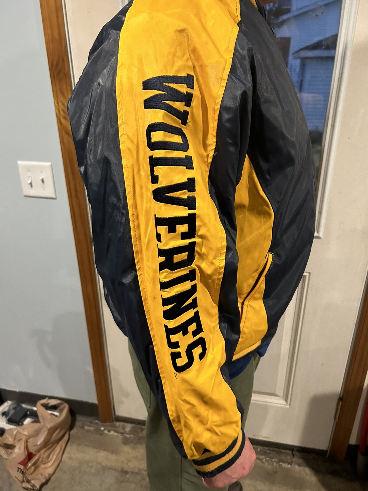 VTG Steve & Barry’s NCAA Michigan Wolverines Letterman Bomber Jacket ...