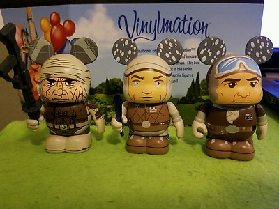 DISNEY Parks Vinylmation 3" Park Set 4 Star Wars Lot Luke Skywalker Han ...