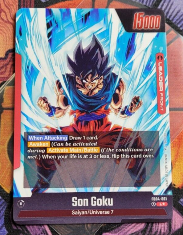 Son Goku FB04-001 Alternate Art Leader Dragon Ball Super Fusion World ...
