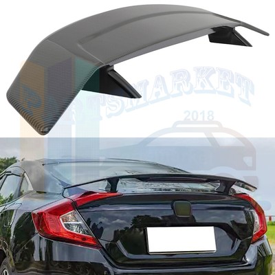 ABS Rear Spoiler w/ LED 52 Inch Fit For Universal For Most Carbon Fiber ...
