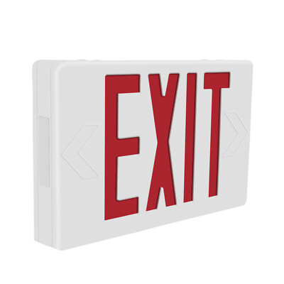 LED Exit Sign Emergency Light Compact Combo Double/single face w ...