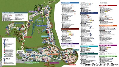 Map of Dollywood, Pigeon Forge, Tennessee - Map Reprint | eBay