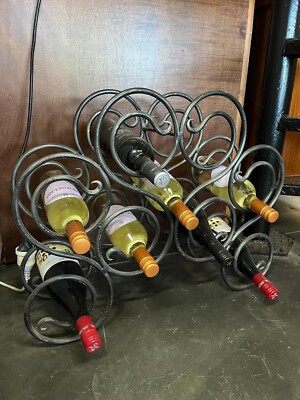 Blacksmith hand - made, beautiful iron wine rack Free delivery | eBay ...