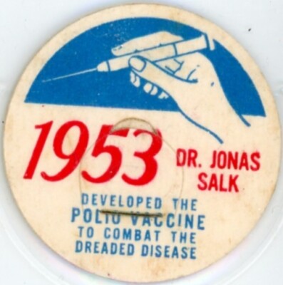 Milk Cap - 1953 - Dr. Jonas Salk - Developed The Polio Vaccine To ...