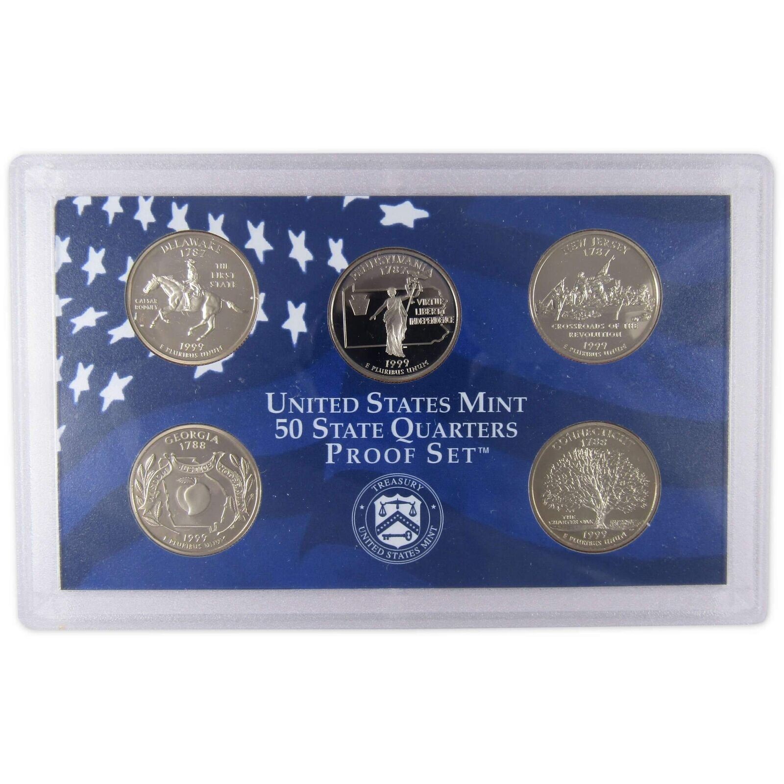 1999 S Clad PROOF Set in Original Box US Mint with COA (9 Coin Set) | eBay