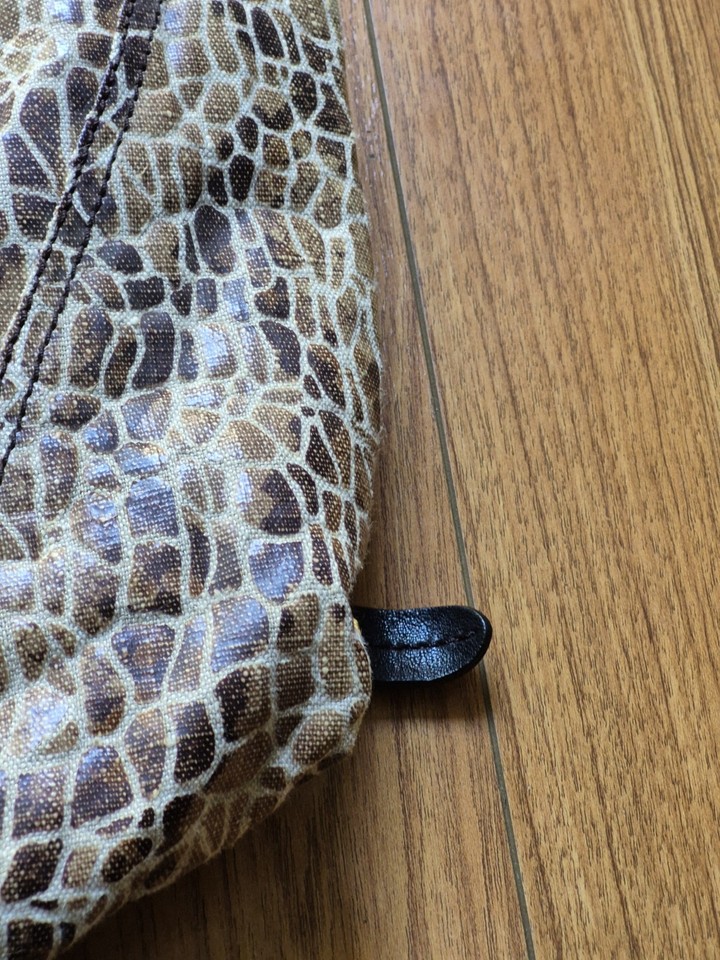 Or Yany Linen Leather Animal Print Oversized Slouchy Boho Women's ...