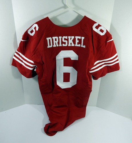 2013 San Francisco 49ers Jeff Driskel #6 Game Issued Red Jersey 70 ...
