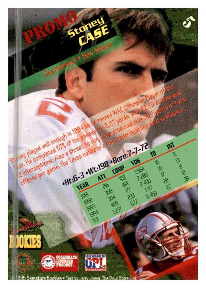 1995 Signature Rookies Promos PR20000 Stoney Case PR200005 | eBay