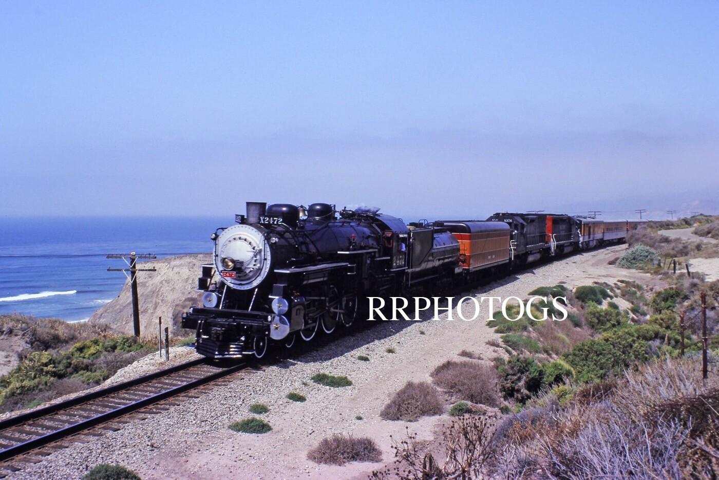 RAILROAD PRINT SOUTHERN PACIFIC SP 4-6-2 STEAM LOCOMOTIVE #2472 V5 | eBay