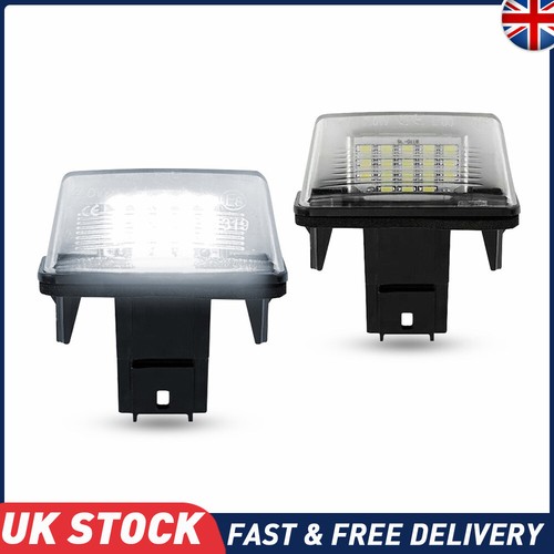 Pair For Citroën C3 C4 C5 Berlingo Led Hid White Rear Number Plate ...