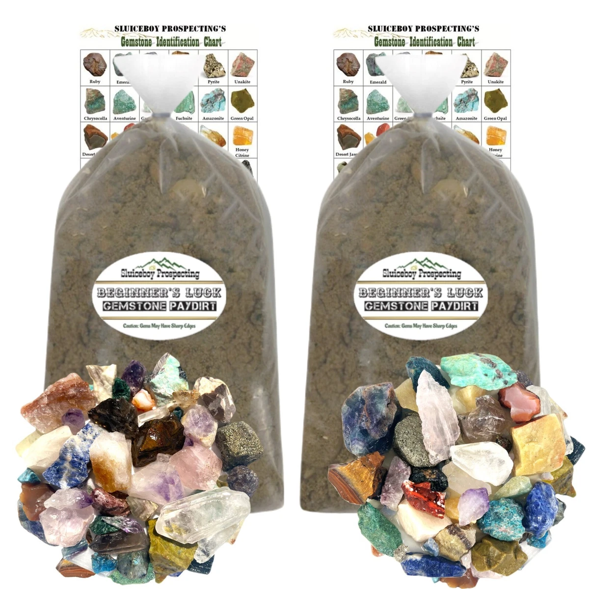 Rough Gemstones Identification Chart