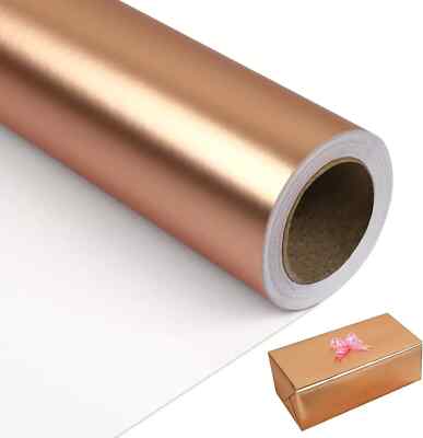 Matte Metal Rose Gold Wrapping Paper, Solid Color Paper,Gift Wrapping ...