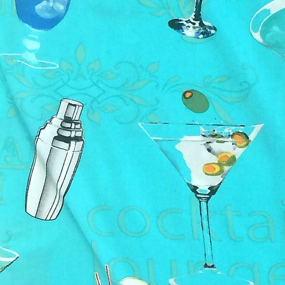 Junction West Mens Med Shirt Hawaiian Camp Cocktails Lounge Party ...