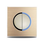 16A Light Switch Matte Aluminium Alloy Panel Circle LED Indicator ...