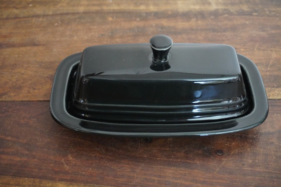 Fiesta Ware Black Covered Butter Dish Fiestaware - Free Shipping | eBay