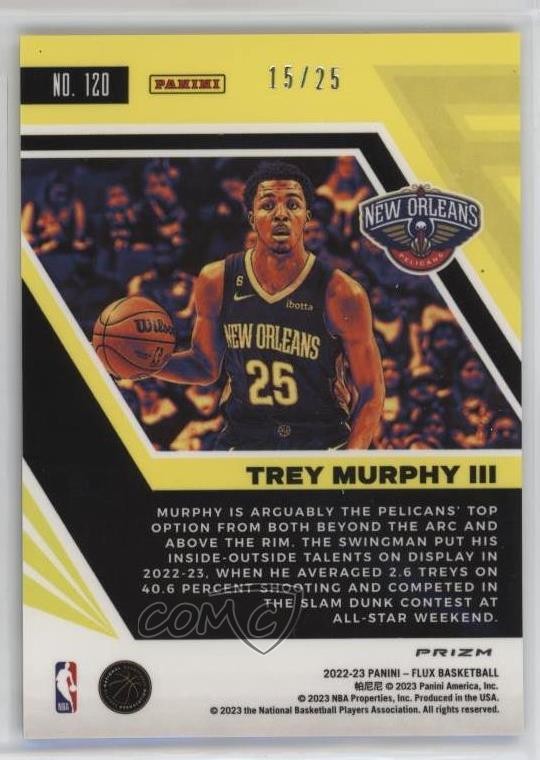 2022-23 Panini Flux Lunar Eclipse Prizm 15/25 Trey Murphy III #120 11qd ...