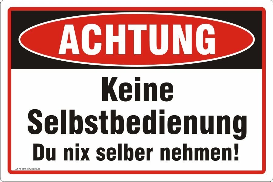Achtung Schild