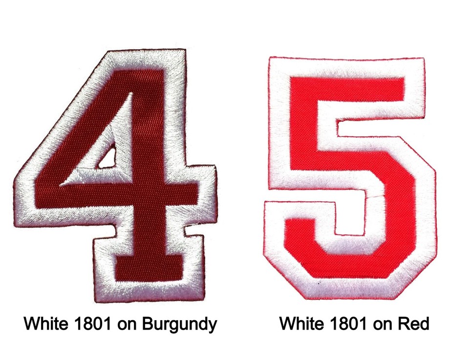 Numbers College Varsity Letterman Embroidered Iron On Patch Customize ...