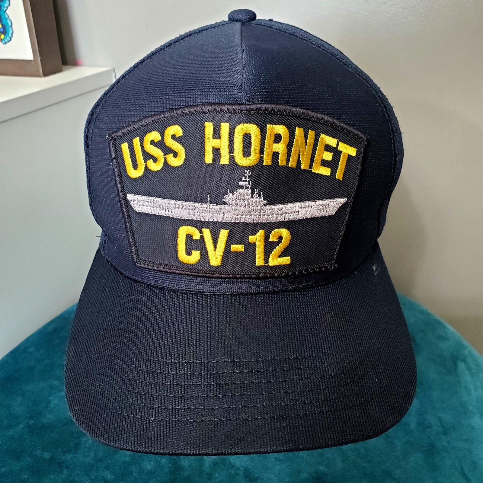 Vintage USS Hornet CV-12 US Navy USN Adjustable Hat C… - Gem