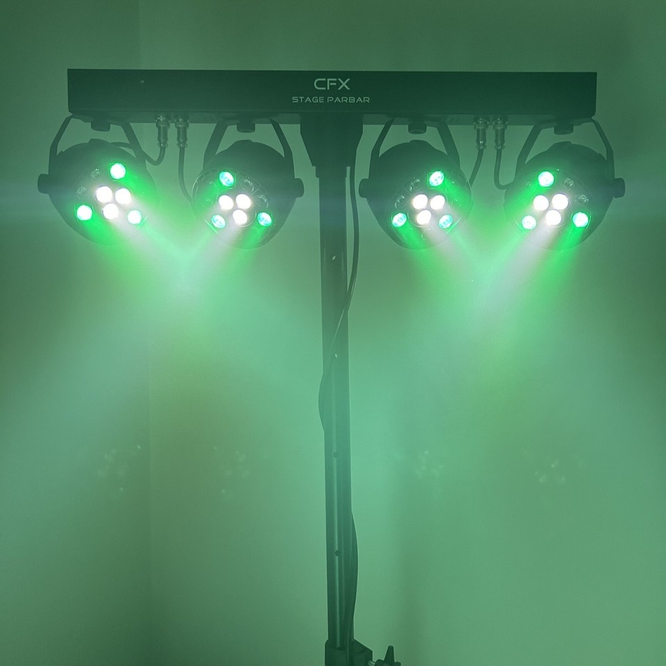 CFX LED PAR Bar System Stage Wash Light Lighting Package Remote Control ...