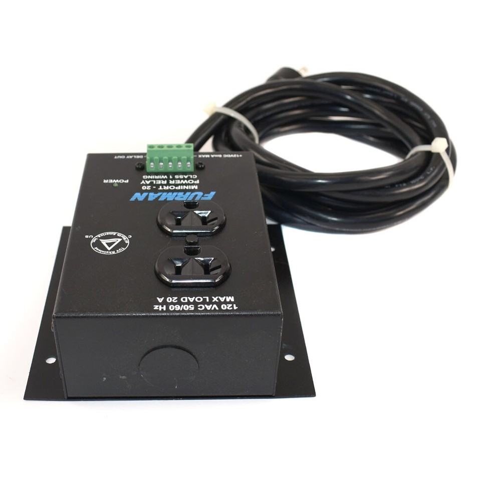 Furman MiniPort-20 MP-20 20A Power Relay Switched 120VAC Outlet + 12VDC ...