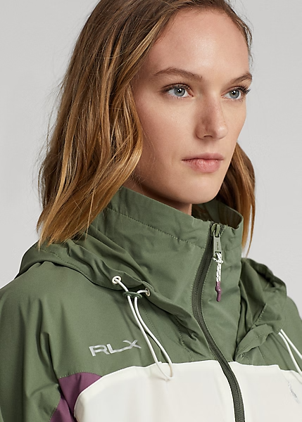 $228 Ralph Lauren RLX Jacket Women’s SZ XS Color Block Taffeta Packable ...