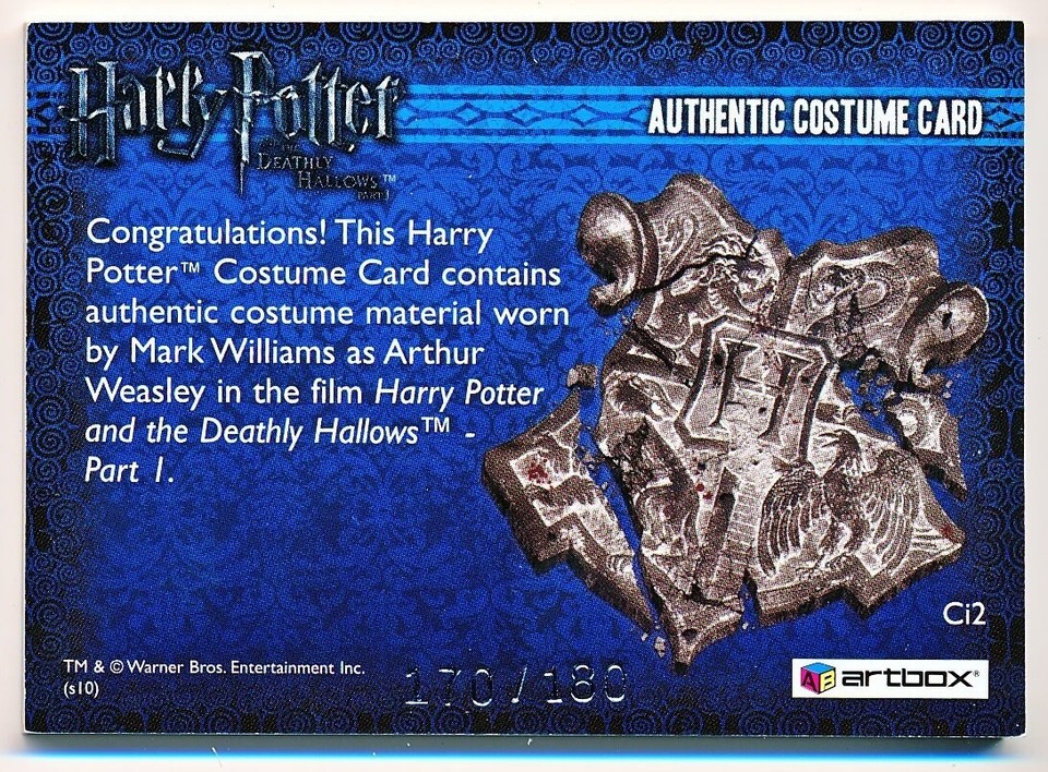 Harry Potter Deathly Hallows Part One Arthur Weasley Costume Incentive ...