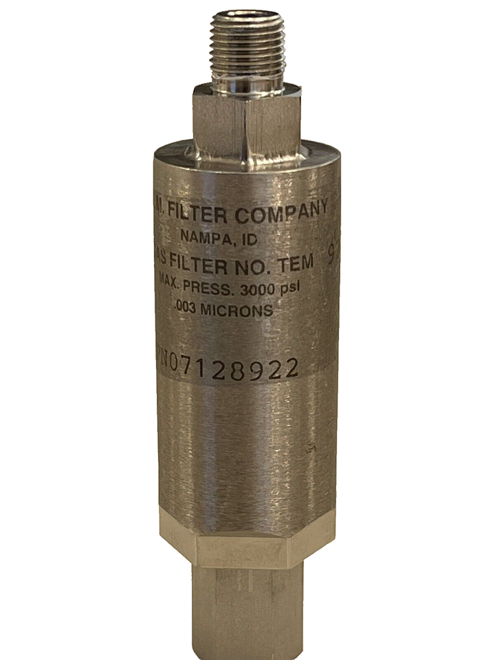 Gas Filter, CDA , .003 micron, Max. pressure: 3000 psi by T.E.M , P/N ...