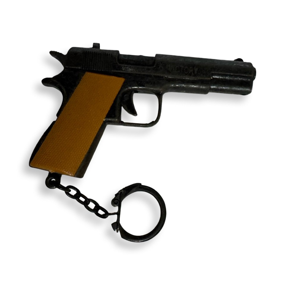 Vintage Victory Colt 45 Pistol Mini Cap Gun Keychain w/ Trigger Guard ...