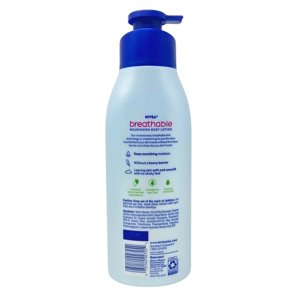 3 Pack - Nivea Breathable Nourishing Body Lotion, Tropical Breeze, 13 ...