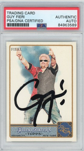 2011 Topps Allen & Ginter Guy Fieri SIGNED #209 Card PSA Slabbed ...