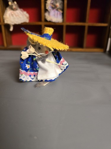 Vintage The Little Mouse Factory Original Fur Toy Gardener Mouse Mice ...