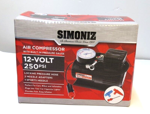 Simoniz Air Compressor 250 PSI 12V Tire Pump Sport Needle (Brand New ...