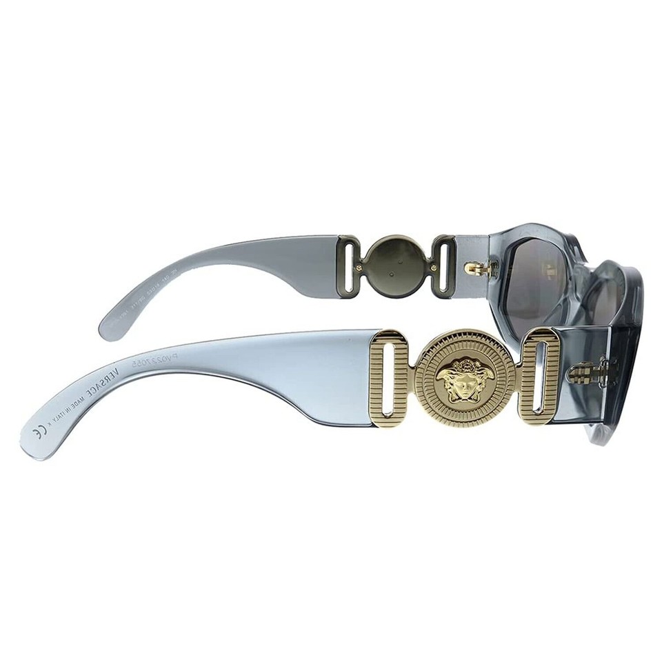 Versace VE 4361 311/6G Transparent Grey Plastic Square Sunglasses Grey ...