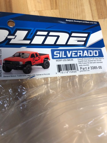 Pro-line Racing Heavy Duty Chevy Silverado Painted Body Slash 4x4 ...