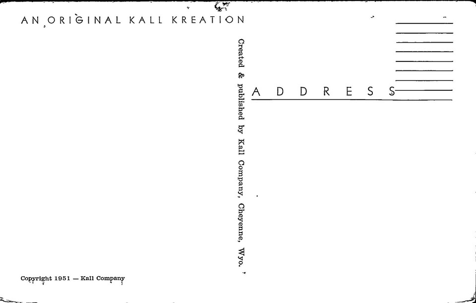 Oregon State Postcard An Original Kall Creation Copyright 1951 postcard ...