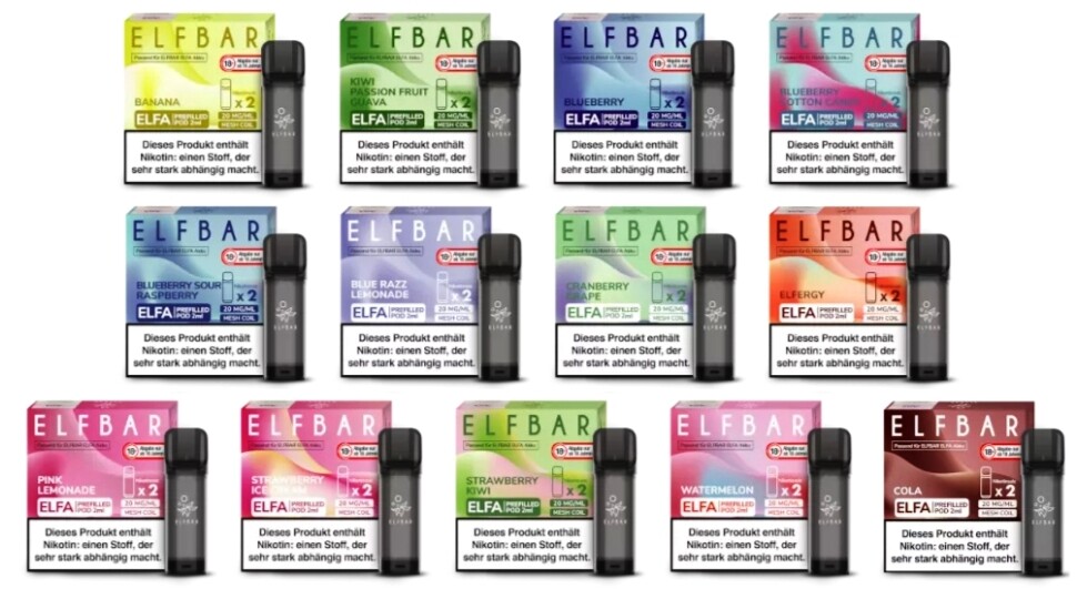 Elf Bar Elfa Akku 500 mAh 1er Pack / Elf Bar Elfa Pod (2 Stück pro ...