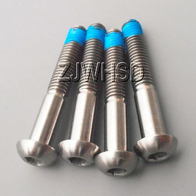 4pcs M6 x 40 Ti Titanium Screw Bolt Allen Hex Socket Button Head ...