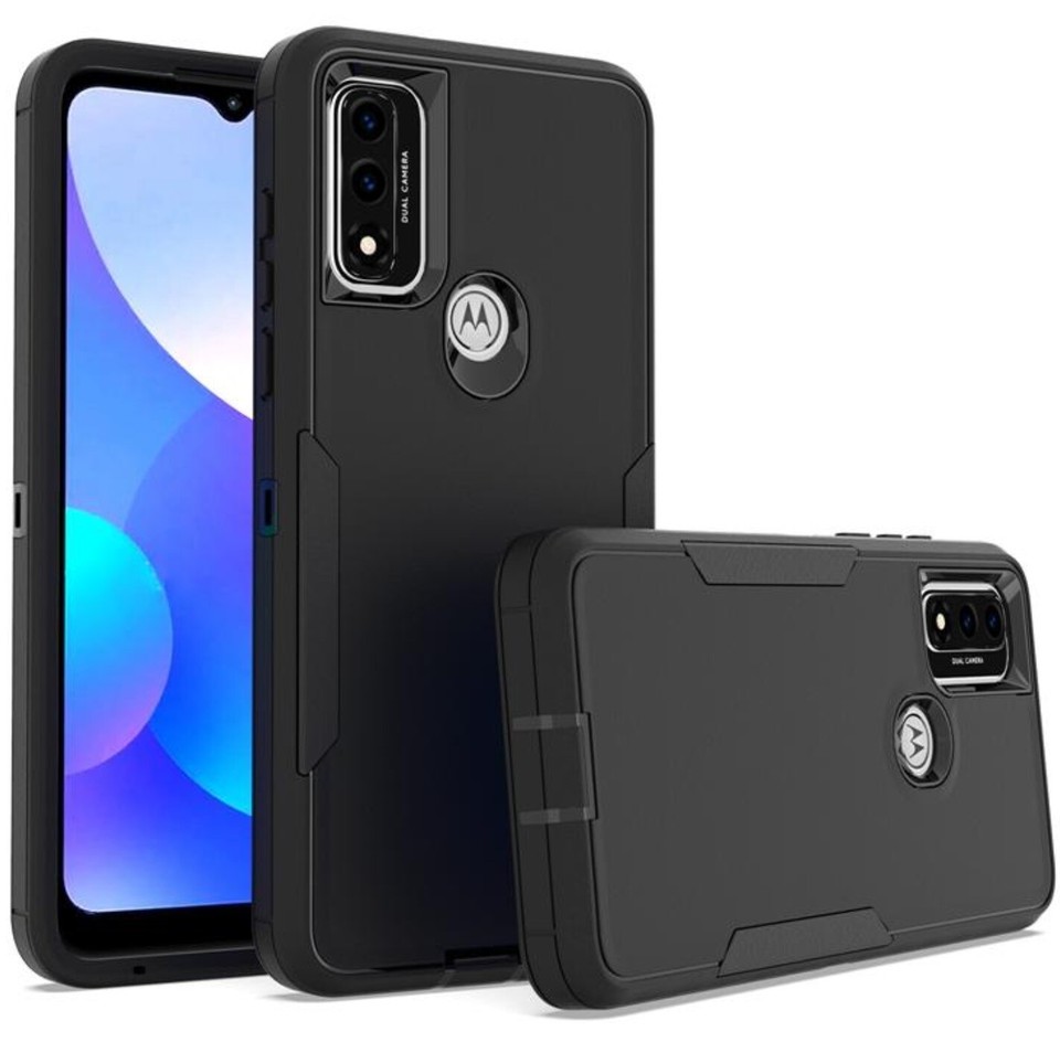 Tempered Glass / Tough Hybrid Phone Cover Case For Motorola Moto G Go ...