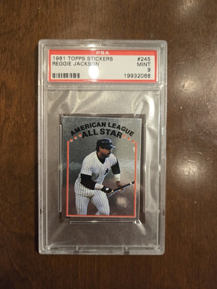 1981 Topps Stickers Foil #245 Reggie Jackson New York Yankees PSA 9 ...