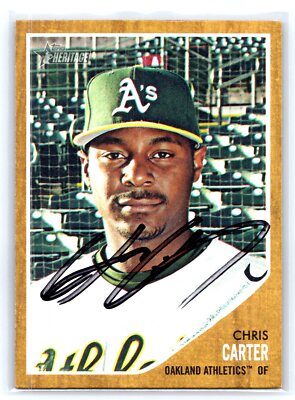 Chris Carter Autographed Signed Card 2011 Topps Heritage #254 | eBay