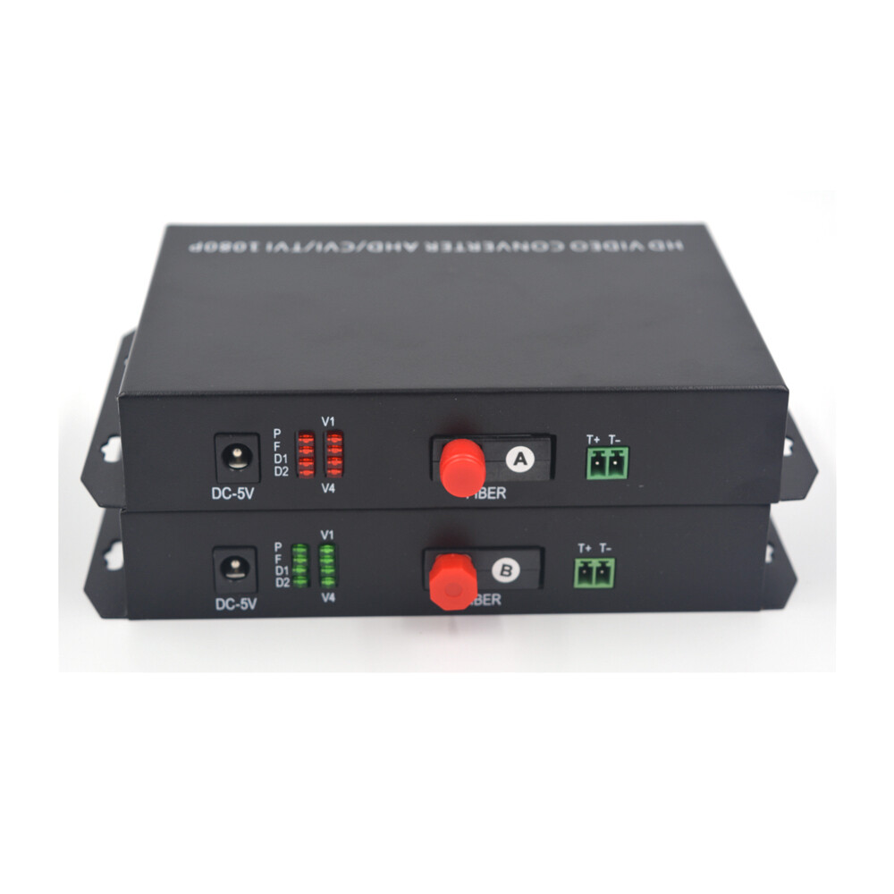 1080P HD 4 channels Video to Fiber Optical Media Converters TVI CVI HD ...