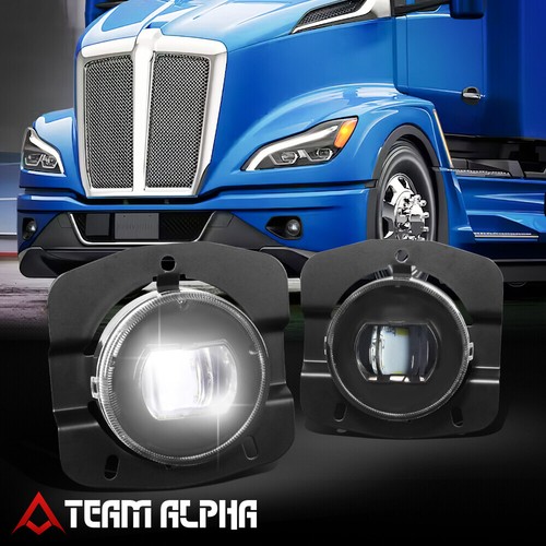 Fits 2011-2022 Kenworth T680 Full LED Projector Fog Light Lamps Black ...