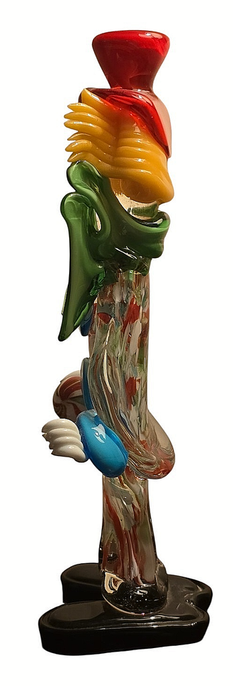 Murano Art Glass 12.0" TALL Red Hat Big Smile Clown Made In Italy. | eBay