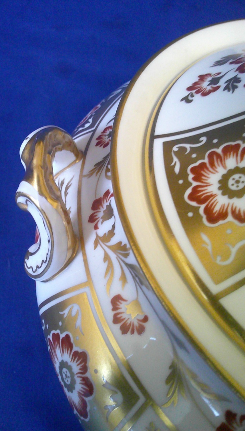 Royal Crown Derby Red Derby Panel Pattern Tureen & Cover 2nd Quality ...