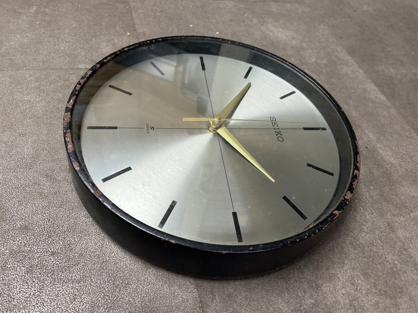 Seiko Salvaged Ships Cabin Clock Original Paint Black | eBay UK