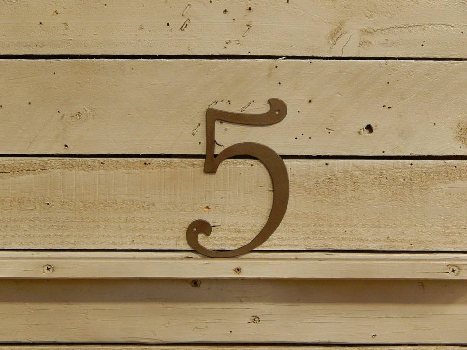 8" Metal Number-Outdoor Address Numbers-Metal Decor-Mailbox Numbers ...