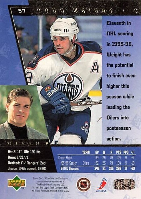 1996-97 SP Doug Weight #57 | eBay
