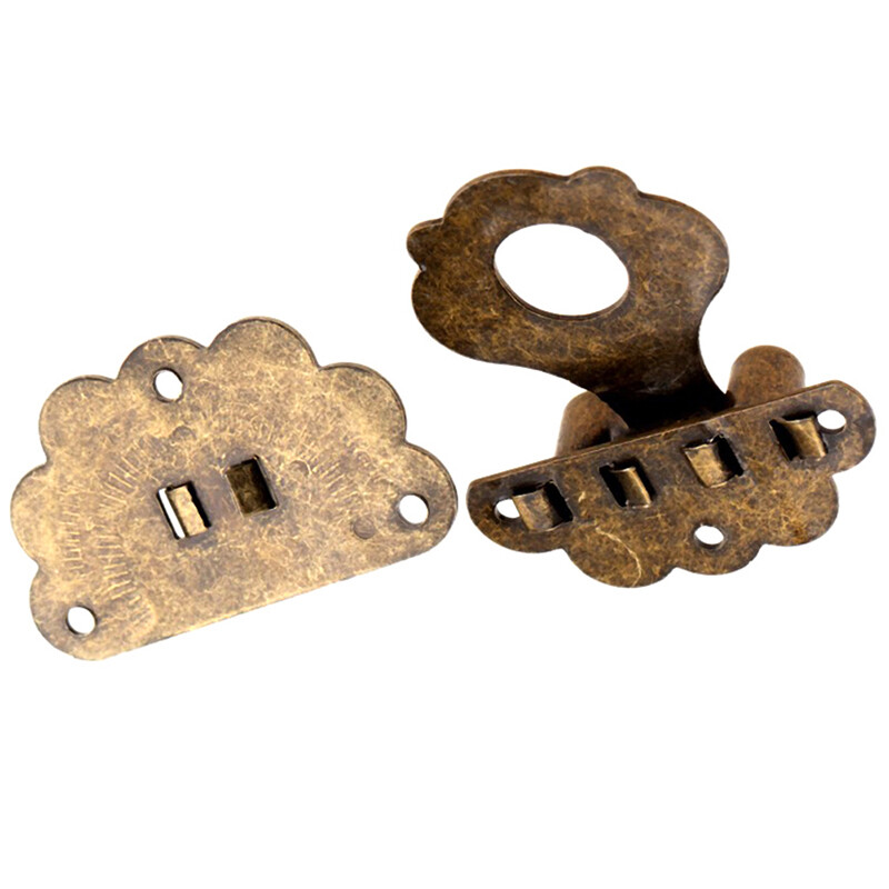 1pc Lock Hasp Hook Metal 6 screws Antique Bronze 40x36mm Decorative ...